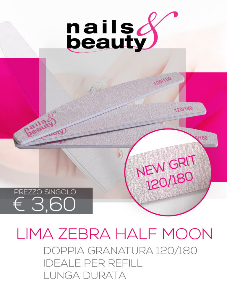LIMA ZEBRA HALF MOON – NUOVA GRANA 120/180 – Golden Nails